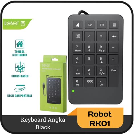 Jual Keyboard Angka Robot RK01 Black Shopee Indonesia