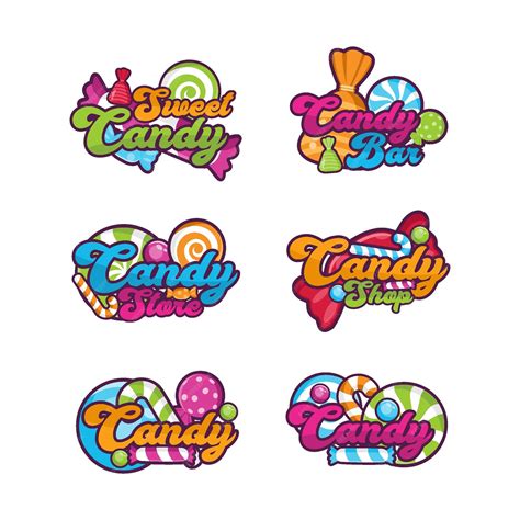 Premium Vector Sweet Candy Vector Design Logo Collection