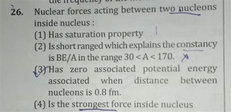 Nuclear Forces Acting Between Two Nucleons Inside Nucleus Filo