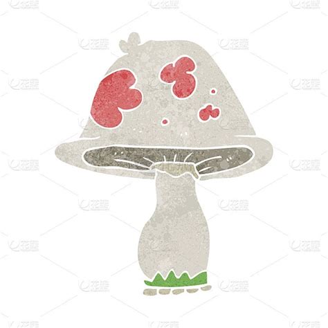 复古的卡通蘑菇素材 花瓣网