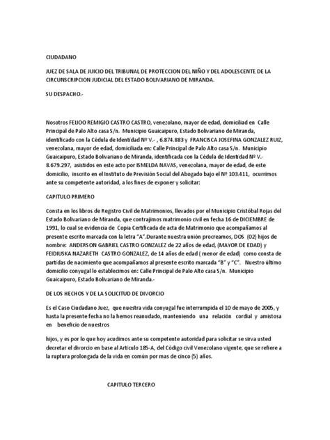 Divorcio 185a 2020 Pdf Divorcio Venezuela