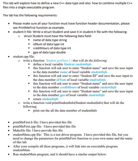 Solved This Lab Will Explore How To Define A New C Data Chegg Com
