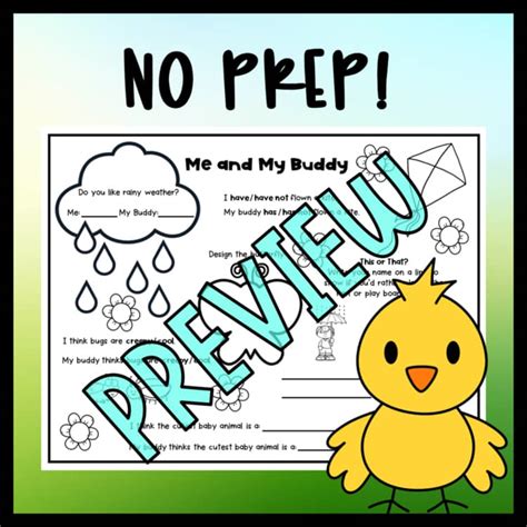 Buddy Class Activity For Classroom Buddies Spring Buddy Activity No Prep