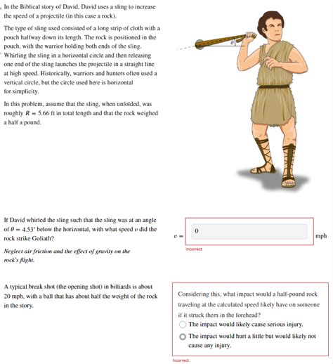 Solved In The Biblical Story Of David David Uses A Sling To
