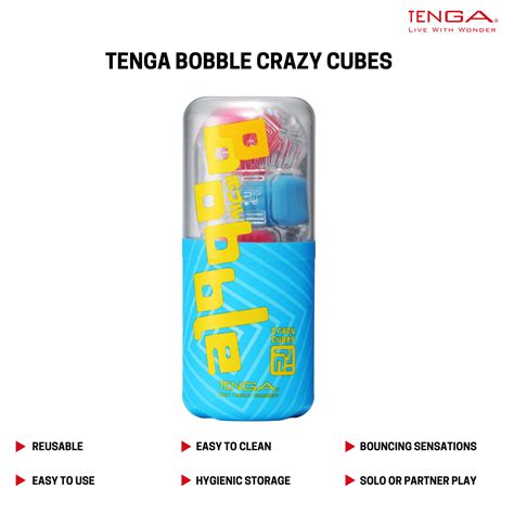 Tenga Bobble Crazy Cubes Reusable Stroker Male Sex Toy