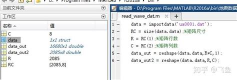 matlab读取dat格式文件数据 importdata 知乎