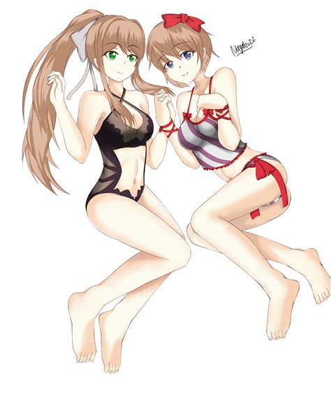 C 100 Monika X Sayori~ By Magatsureinami On Deviantart