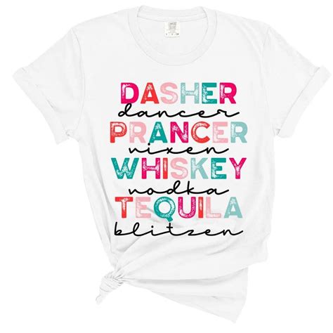 Dasher Dancer Tequila Blitzen Transfer The Gc Boutique