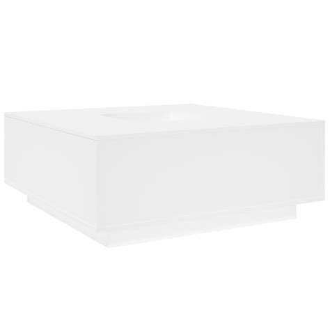 Table Basse Table Dappoint Table De Salon Blanc 100x100x40 Cm Bois