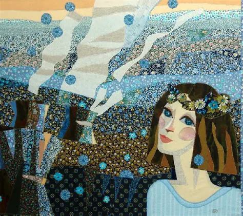 Valentina Maximova Textile Collage Art Kaleidoscope