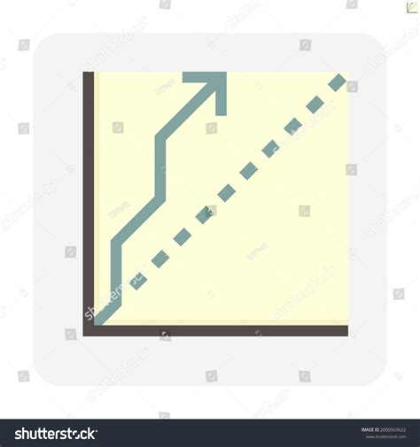 Benchmark Increasing Graph Chart Vector Icon Stock Vector Royalty Free