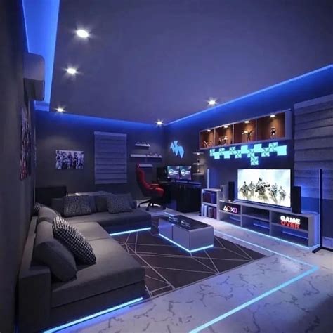 Blue Gaming Room Ideas Stunning Designs