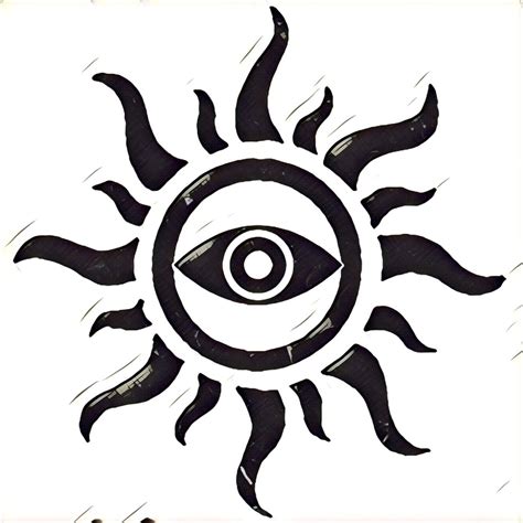 All Seeing Sun Самурайское тату Атланты Пиктограмма