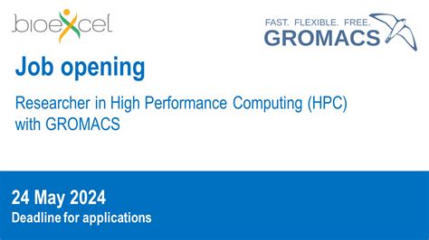2024 04 28 Gromacs Researcher Bioexcel Centre Of Excellence For