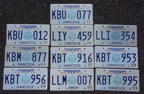 Bulk Mississippi Good Graphic License Plates Various Designs License
