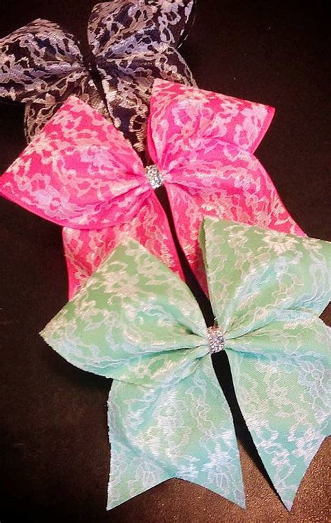 Glitter Lace Cheer Bow Cheer Bows Cute Cheer Bows Bows