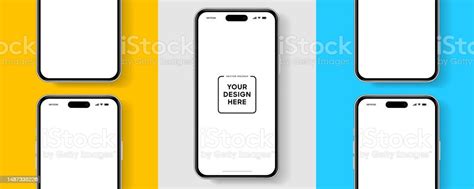 고립 된 배경을 가진 3d 현실적인 고품질 스마트 폰 모형 스마트 폰 모형 컬렉션 장치 전면 보기 흰색 배경에 그림자가있는 3d 휴대 전화 0명에 대한 스톡 벡터 아트 및