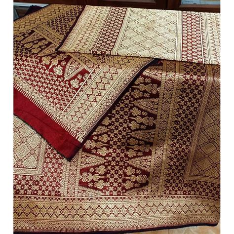 Jual Songket Palembang Asli Tenun Tangan Berlian Ori Nampan Perak Ekslusif Original