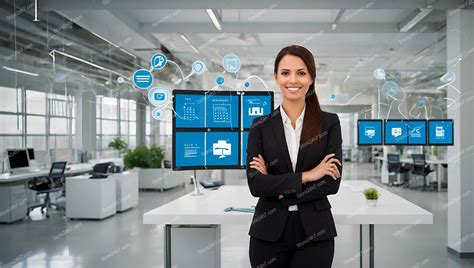 Tech Savvy Virtual Assistant Modern Office Image 4080 X 2304 Px