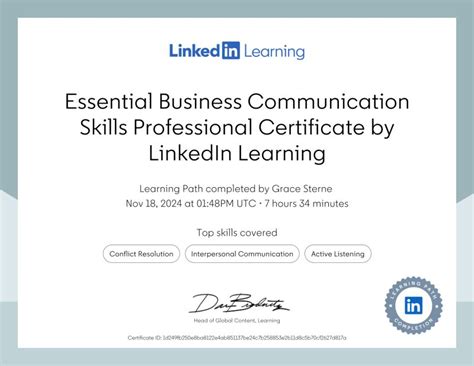 Just Finished The Learning Path “essential Business Communication
