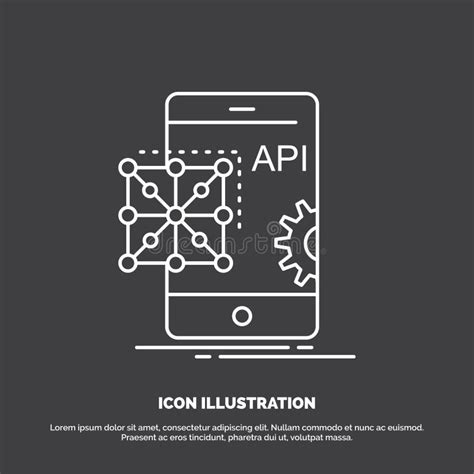 Api Application Coding Development Mobile Icon Line Vector Symbol