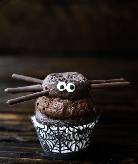 Mocha Spider Donut Cupcakes Sweet Recipeas