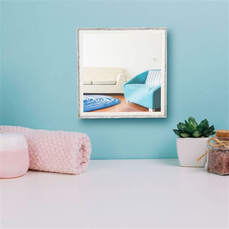 Espejo De Pared Con Marco Color Gris Con Beige Waldos