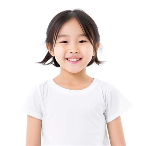 Premium Ai Image Happy Asian Girl Isolated