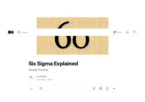 Six Sigma Explained Quality Process By You Physics Oct 2023 Medium