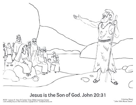 John The Baptist Coloring Pages For Preschoolers