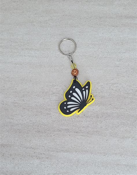 Butterfly Keychain 3d Printed Etsy