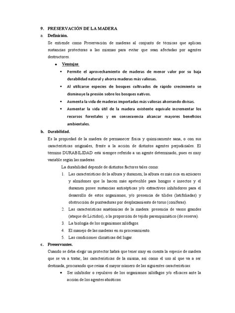 Preservación De La Madera Pdf Madera Fungicida
