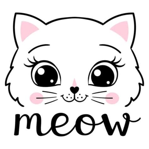 Kitty Meow Hoodie White