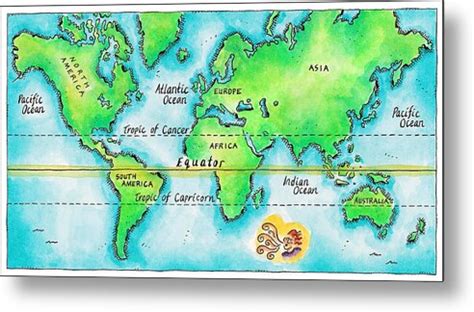 World Map Equator