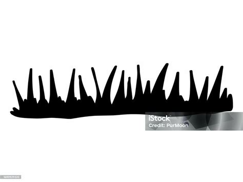 Scary Grass Halloween Silhouette Illustration Horror Halloween Bush