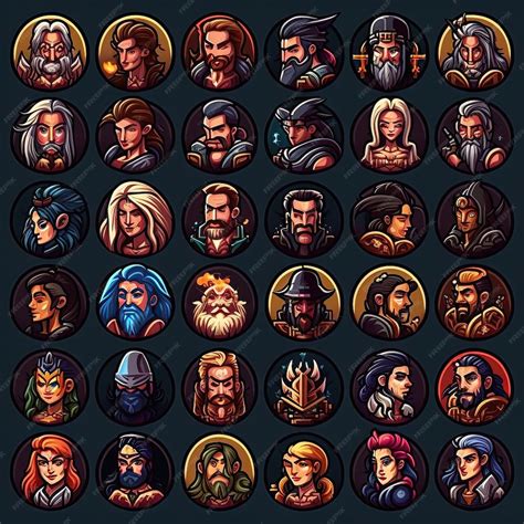 Premium Photo Gui Fantasy Character Avatar Ai Generated Warrior Frame