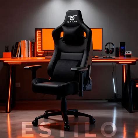 Silla Gamer De Escritorio Dyvan Oficina Premium Gt800 Tela Negro Negro