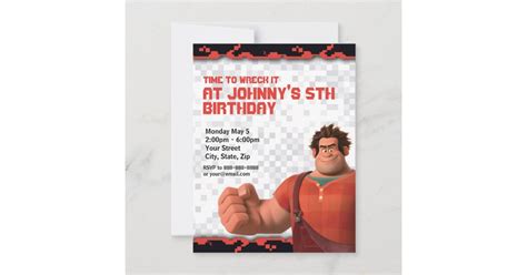 Wreck It Ralph Birthday Invitation Zazzle