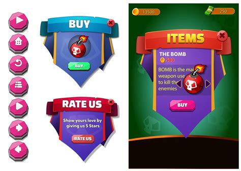 Medieval Rpg Simulation Game Ui With Buttons 4249391 Vector Art At Vecteezy