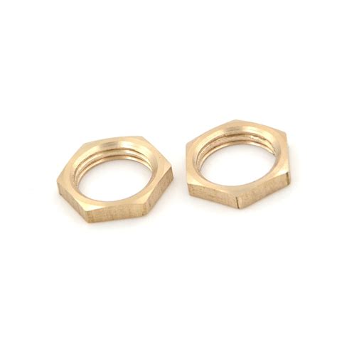 10pcslot Brass Hex Lock Nuts Pipe Fitting 14 Bs Grandado