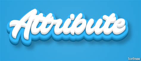 Attribute Text Effect And Logo Design Word