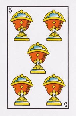 Tarot Y Baraja Española Baraja Española Cinco De Copas Baraja