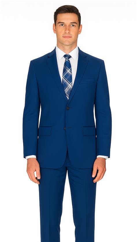 Mens Big And Tall Sizes Teal Cobalt Blue Indigo ~ Bright Blue Suit
