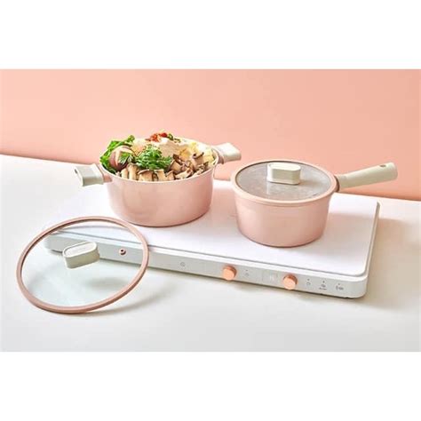 Locknlock Suit Ih Multi Cookware Pot And Pans Pink Collection Shopee Malaysia