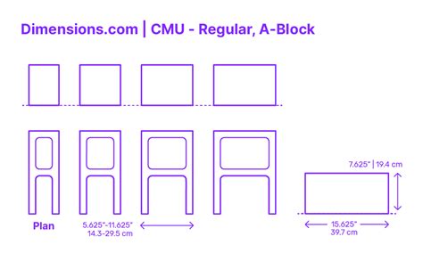 Cmu Regular Lintel Block Dimensions And Drawings