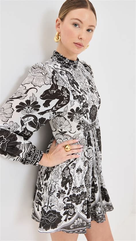Farm Rio Flower Leopards Off White Mini Dress Shopbop