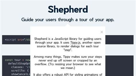 Responsive Guided App Tour In Javascript Javascript App Simple Planner