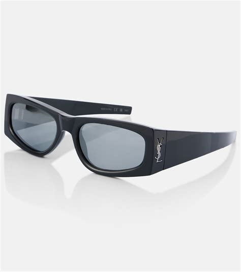 Monogram Rectangular Sunglasses In Black Saint Laurent Mytheresa