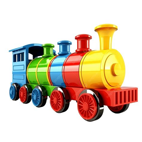 장난감 기차에 있는 아이들의 3차원 그림 장난감 기차 다채로운 기관차 마차와 철도의 3차원 이미지 기차 장난감 3d Png 일러스트 및 이미지 에 대한 무료 다운로드
