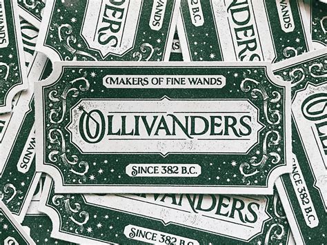 Ollivanders Wand Box Sticker Discounted Buy Th